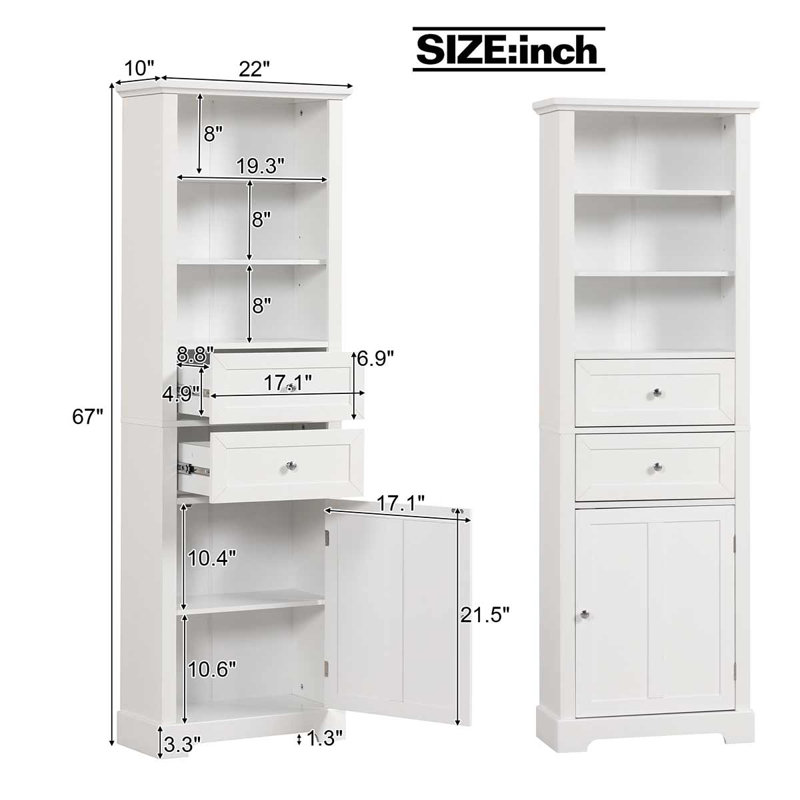 Wildon Home® Derousse Freestanding Linen Cabinet | Wayfair